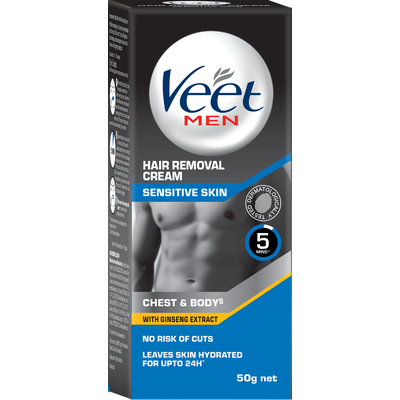 Buy Veet Men Hair Removal Cream, Sensitive Skin Cream, 50g Pack